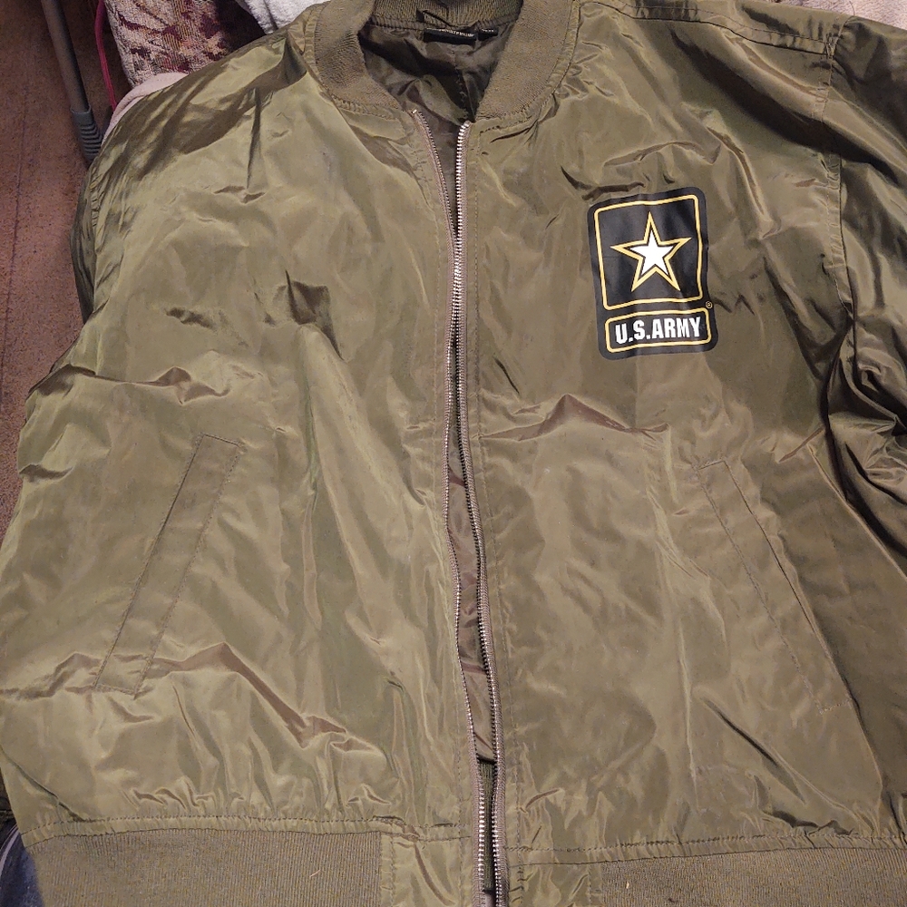 Olive Drab Army Bomber Jacket - Gem
